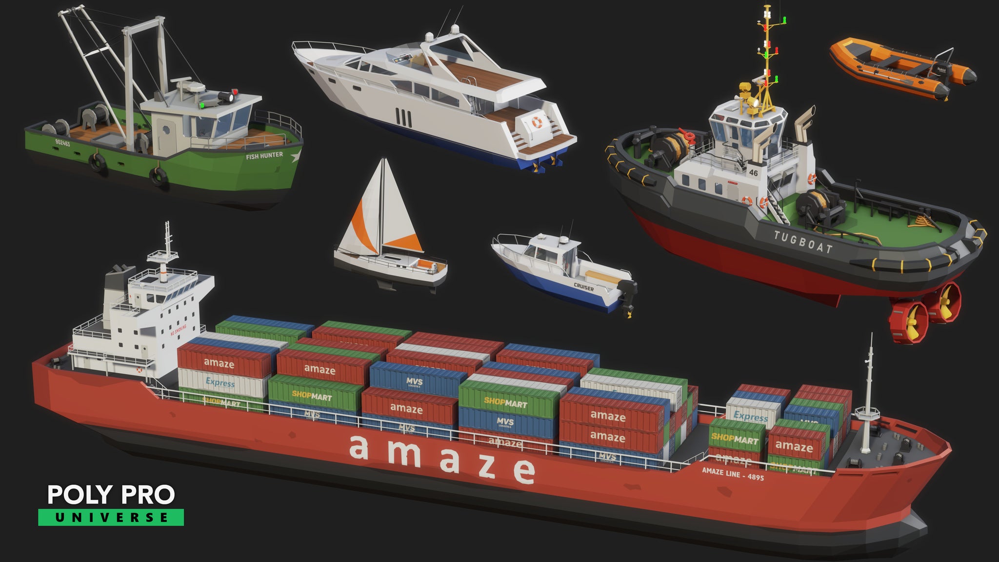 Poly Pro Vehicles Water - Low Poly 3D Assets – VenCreations